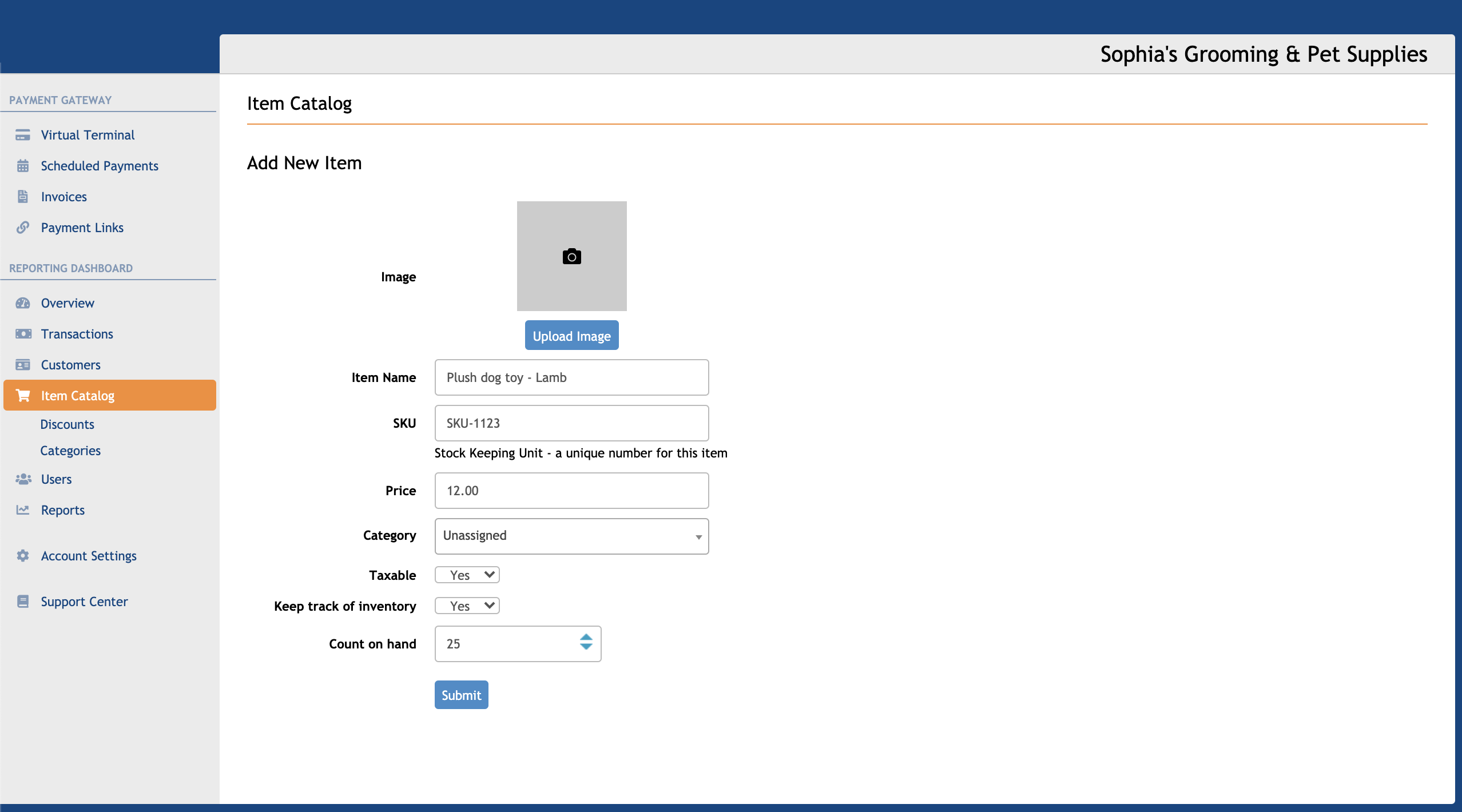 Create and edit Items – Support Center